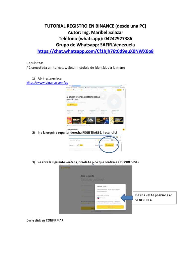 Tutorial Registro en Binance | PDF | Contraseña | Informática