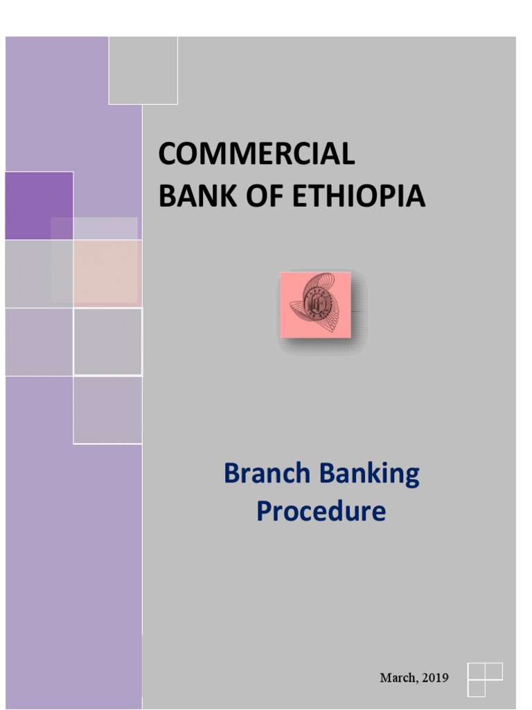 Commercial Bank of Ethiopia: Branch Banking Procedure | PDF | Cheque ...