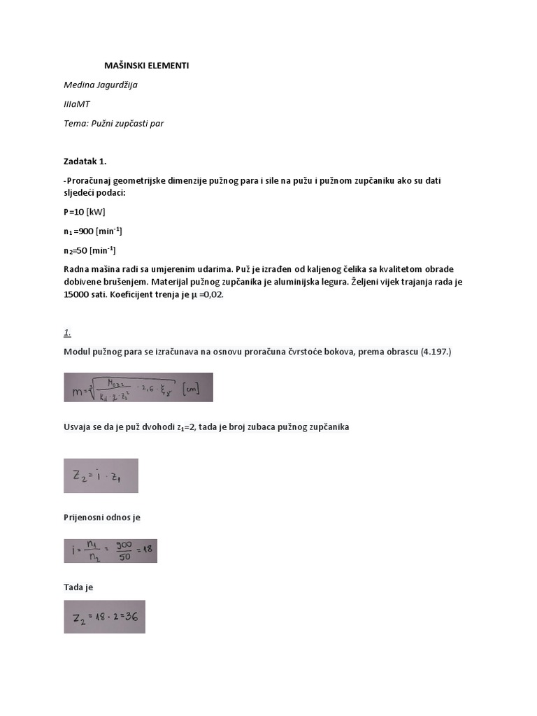 Graficki Rad 2 Masinski Elementi-Jagurdzija | PDF