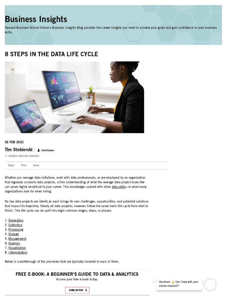 8 Steps in The Data Life Cycle - HBS Online | PDF | Data | Life Cycle ...