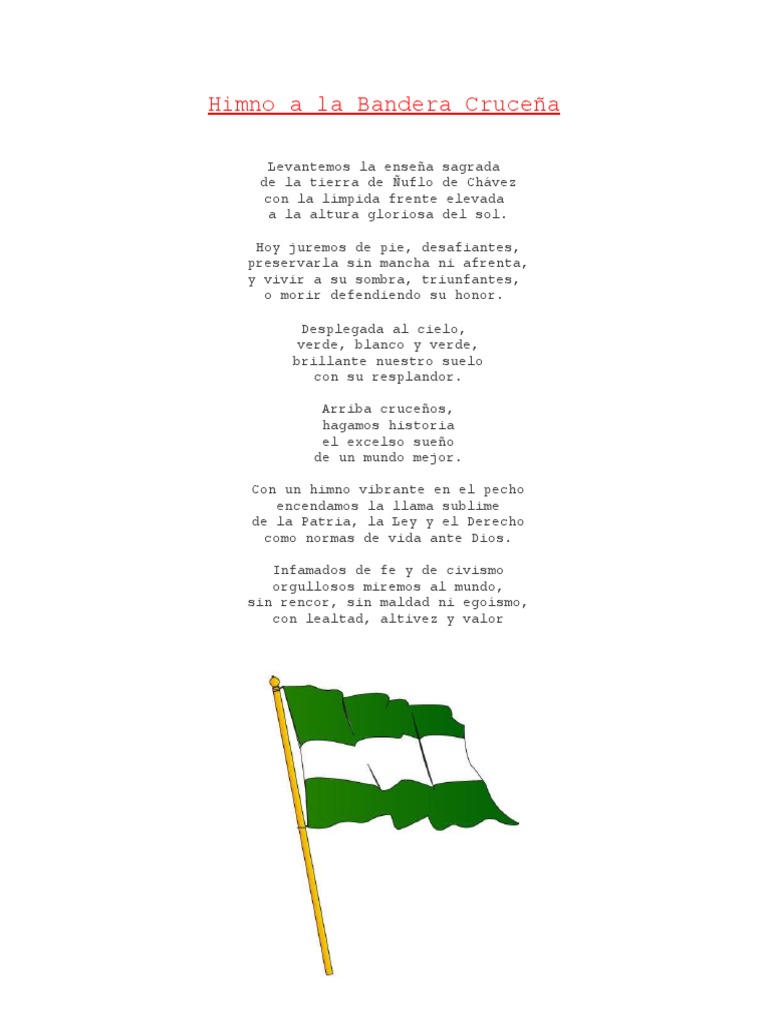 Himno A La Bandera Cruceña | PDF | Religión y espiritualidad | Derecho