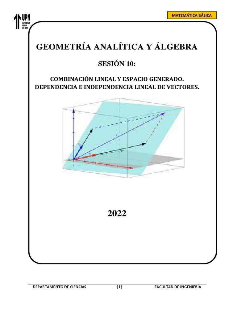 Taller Semana 10 | PDF | Espacio vectorial | Objetos matemáticos
