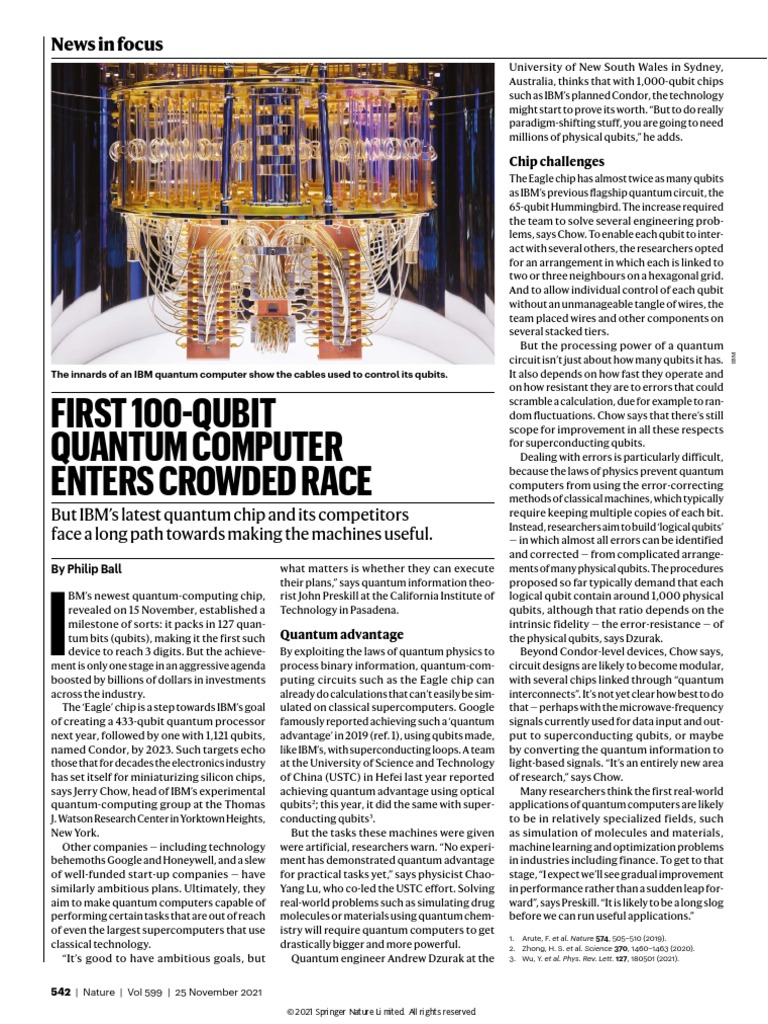 First 100-Qubit Quantum Computer Enters Crowded Race: News in Focus ...
