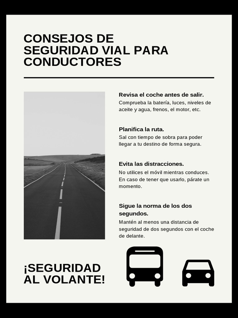 Consejos de Seguridad Vial para Conductores | PDF