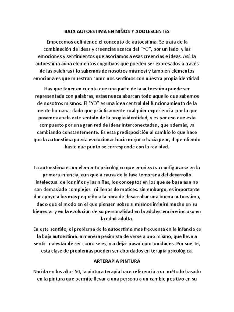 Arterapia Dibujos y Pintura | PDF | Autoestima | Terapia artística