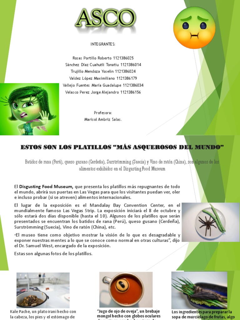 Emocion Asco - Equipo | PDF | Asco | Sicología