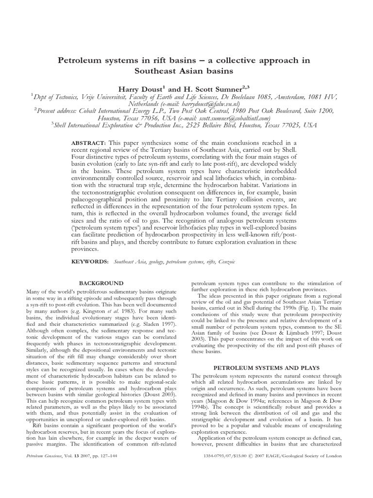 Petroleum Systems in Southeast Asia Rift Basins | PDF | Petroleum ...