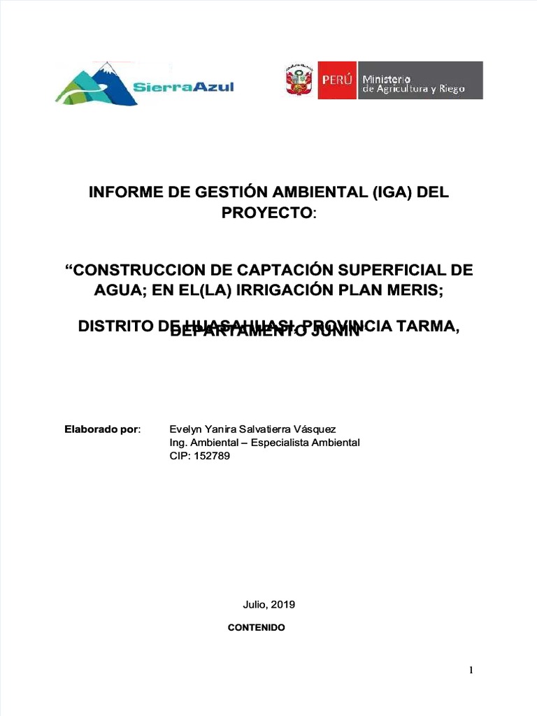Informe de Gestion Ambiental 1 | PDF | Technology & Engineering