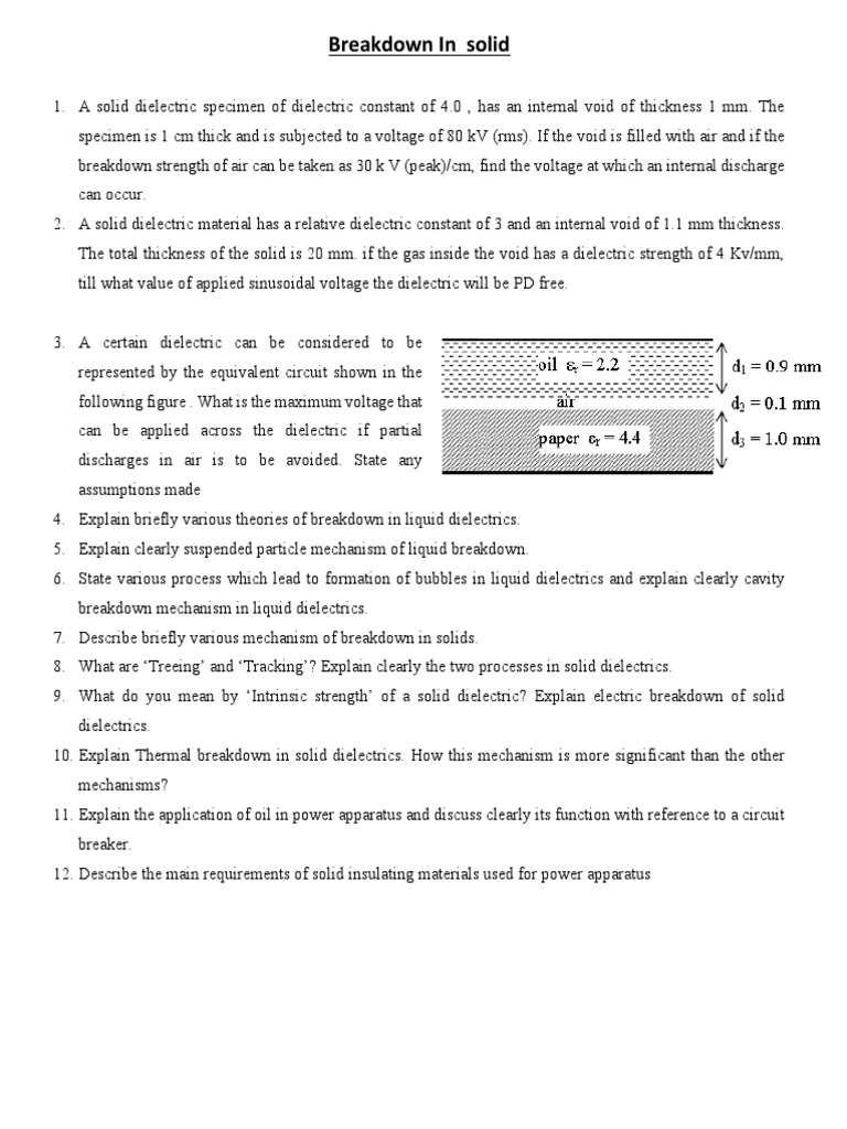 Breakdown in Solid | PDF