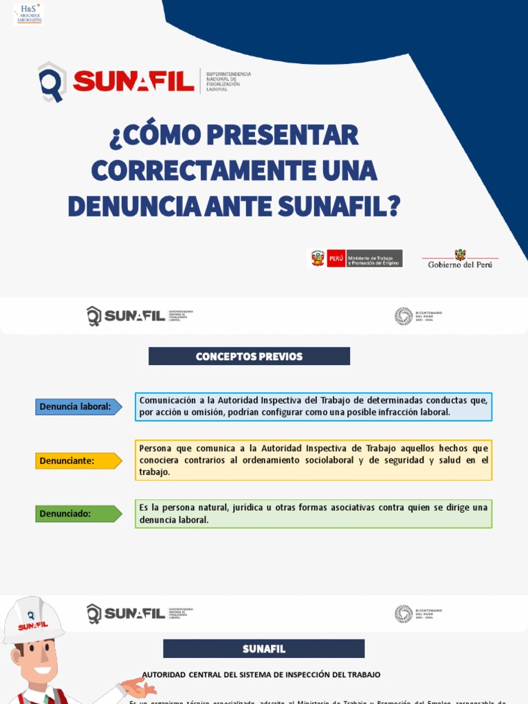 Como Presentar Denuncia Ante SUNAFIL | PDF | Justicia | Crimen y violencia