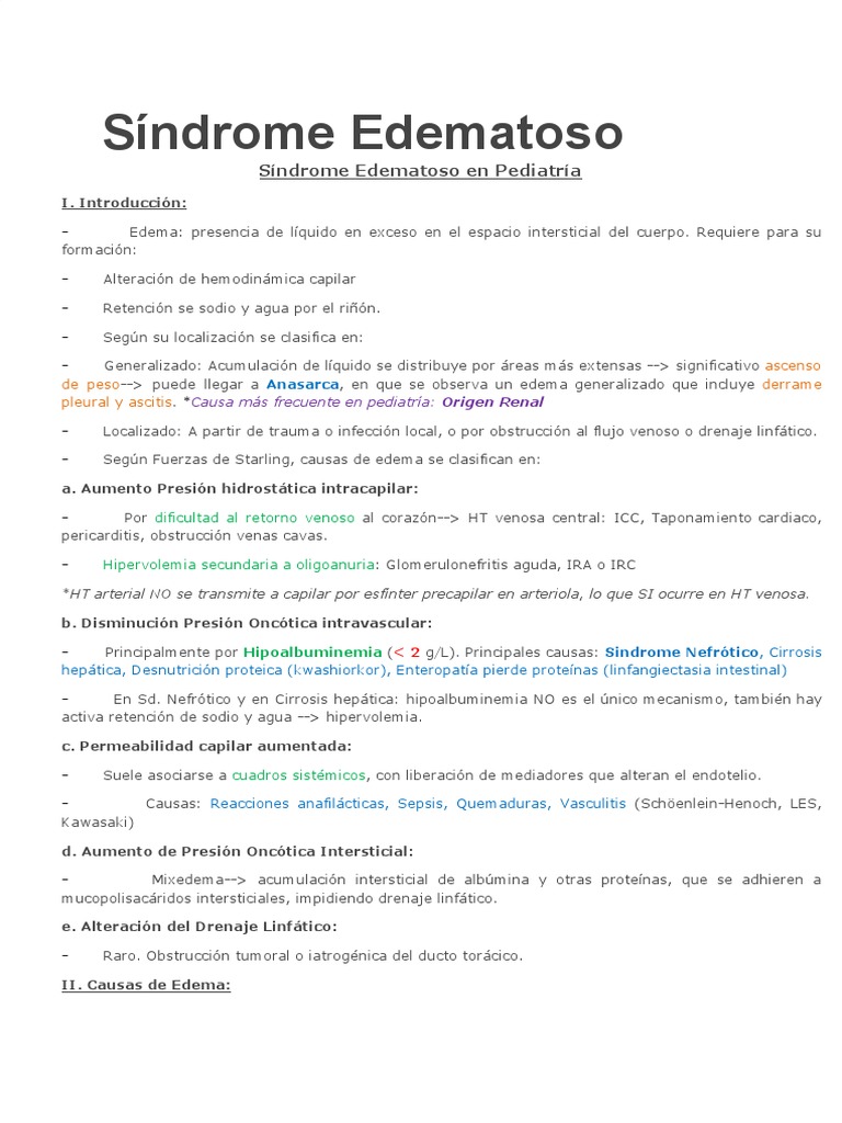 (7) Síndrome Edematoso | PDF | Edema | Epidemiología