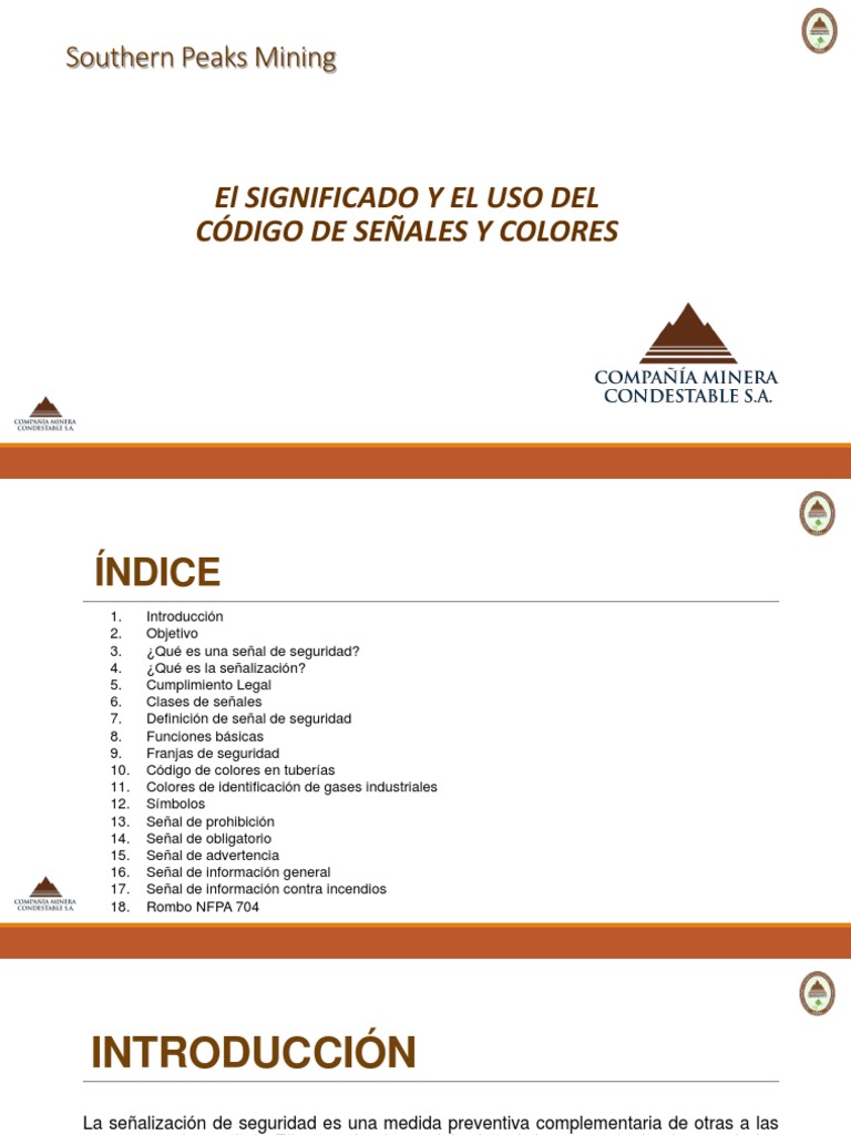 33 El Significado y Uso Del Código de Señales y Colores | PDF | Cloro ...