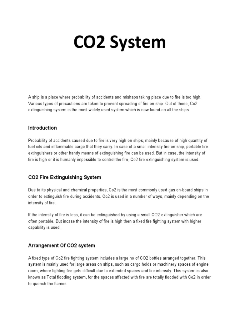 CO2 System | PDF | Carbon Dioxide | Fires