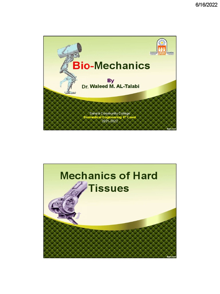 004 Hard-Tissues-Waleed-Altalabi | PDF | Bone | Stress (Mechanics)