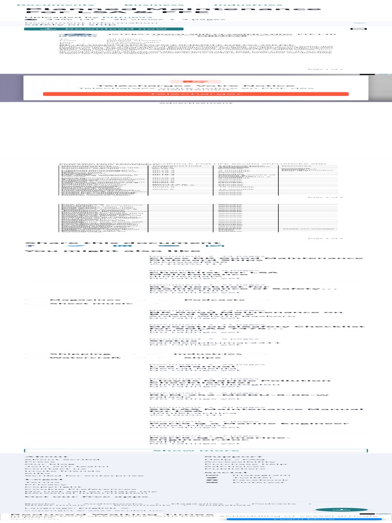 Planned Maintenance For LSA & FFE PDF Shippin… | PDF | Ships