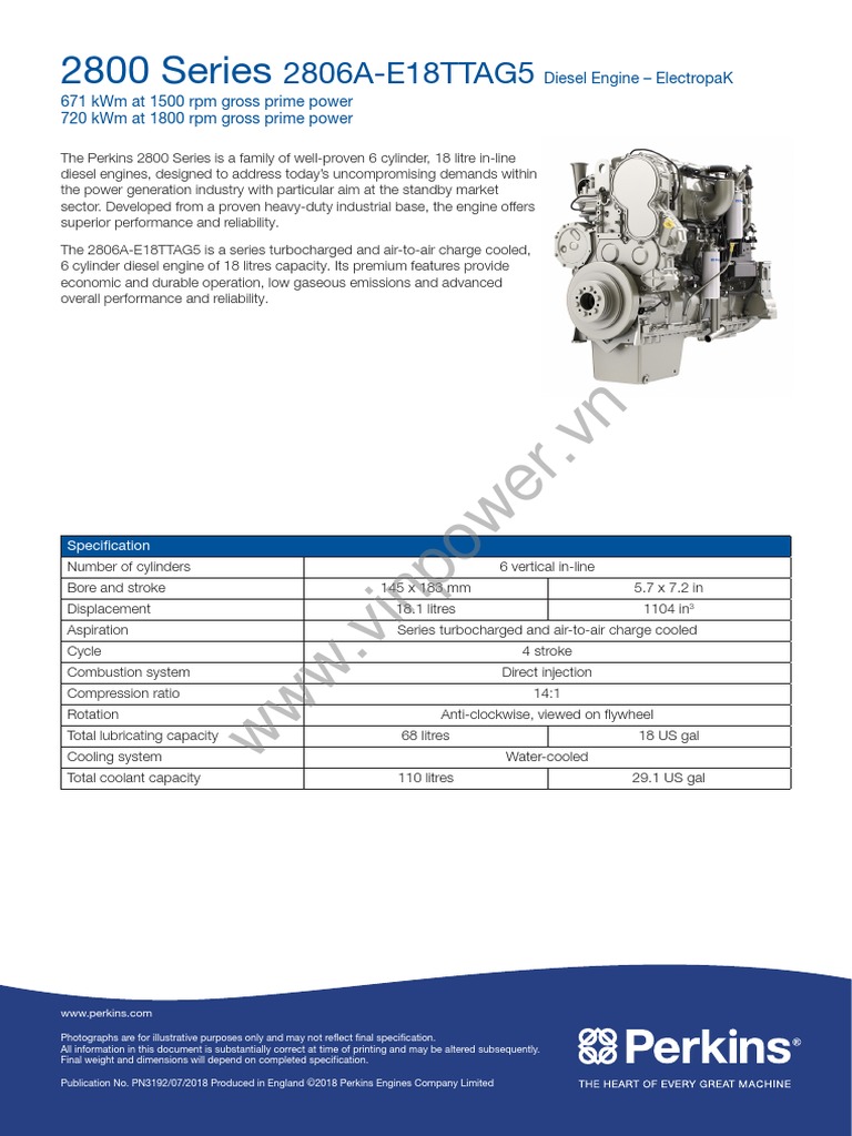 2806a E18ttag5 | PDF | Diesel Engine | Engines