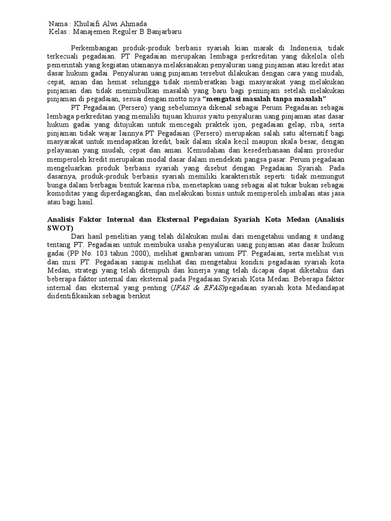 Analisa Lembaga Keuangan | PDF | Pengelolaan Keuangan & Uang