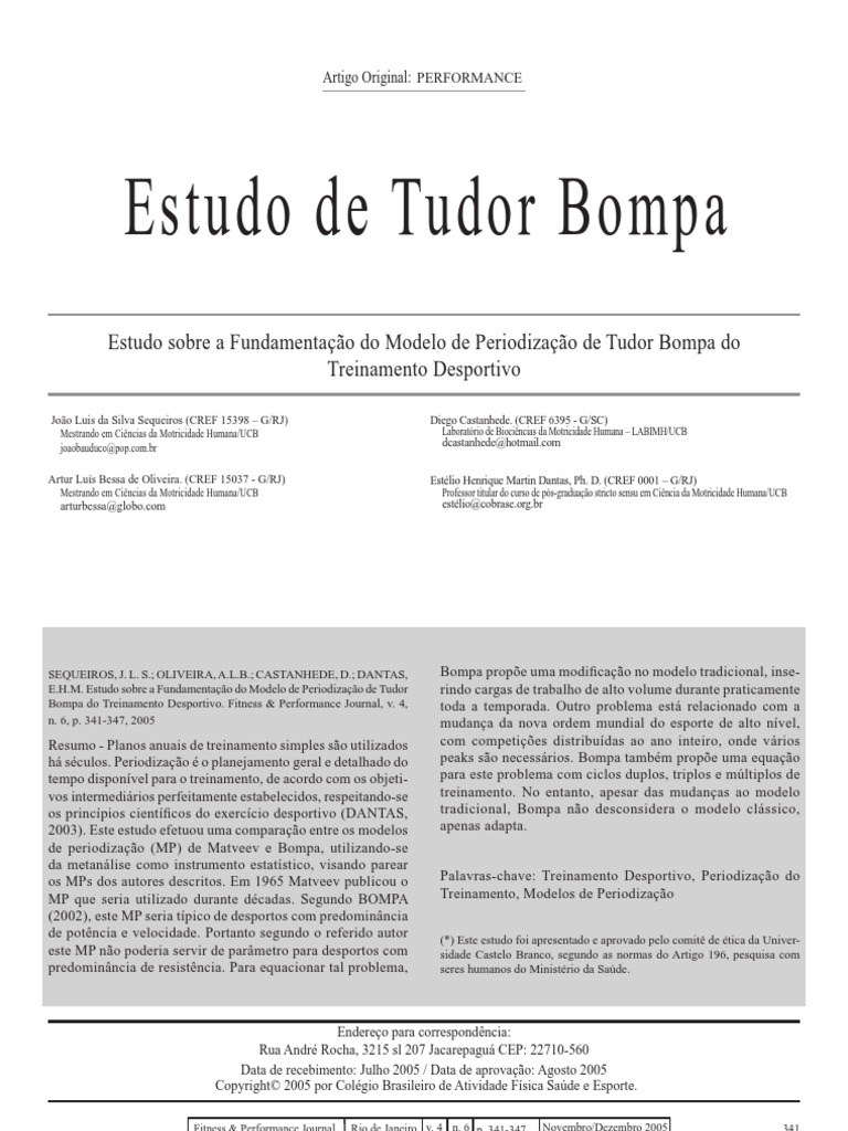 Treinamento Periodização (Tudor Bompa) - Sequeiros Et Al - 2005 | PDF