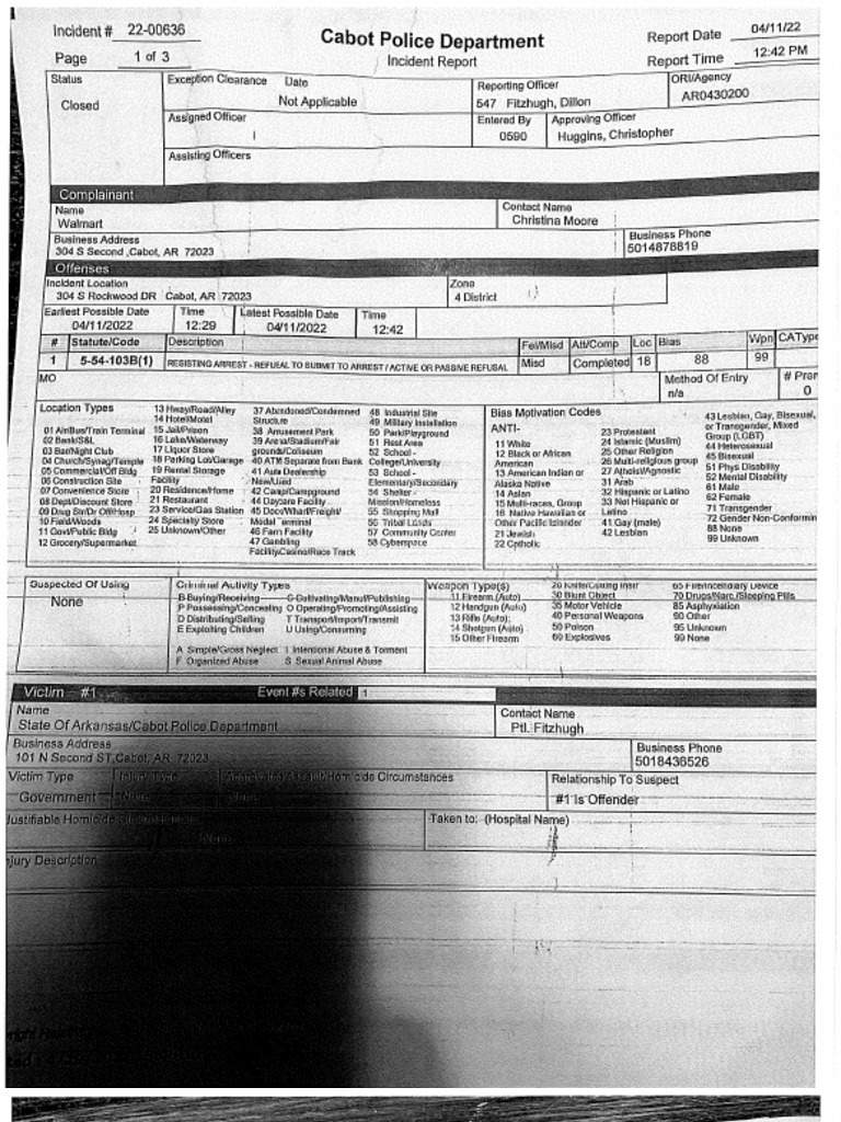 Scruggs Police Report | PDF