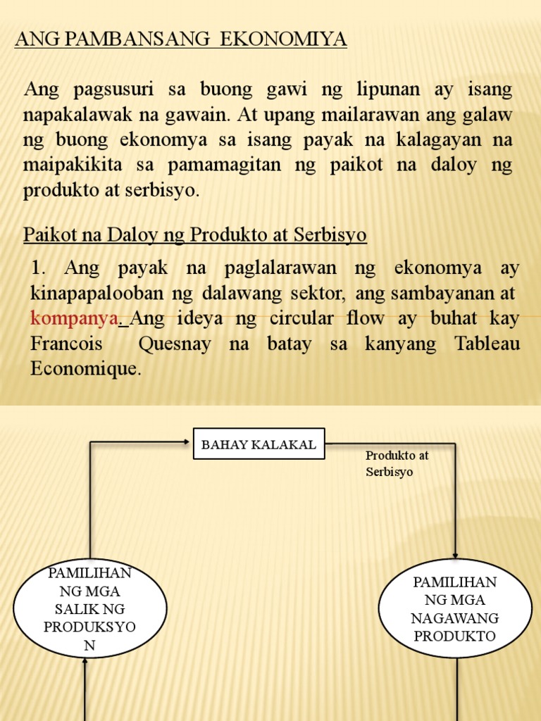 Paikot Na Daloy NG Ekonomiya | PDF