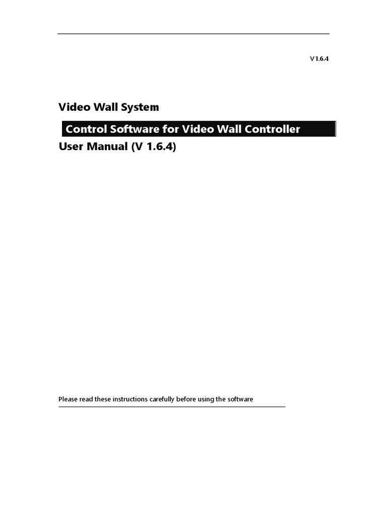 Software Manual - VKB - Video Wall Controller - 1.6.4 - EN | PDF ...
