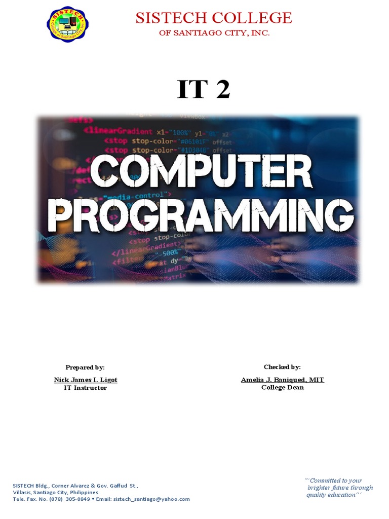 IT 2 Module | PDF | Html Element | Html