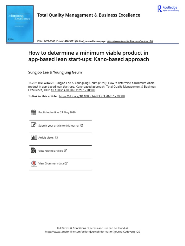 Determine A Minimum Viable Product in App-Based Lean Start-Ups | PDF | Startup Company | Small ...