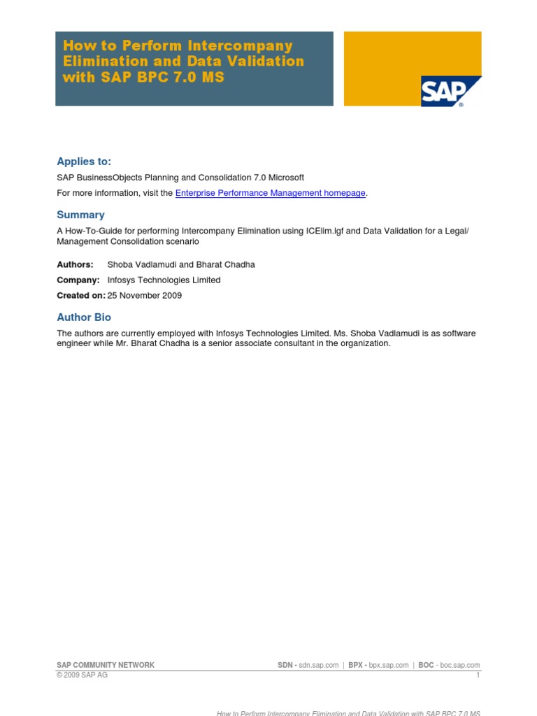 SAP BPC Data Validation | PDF | Information Technology Management ...