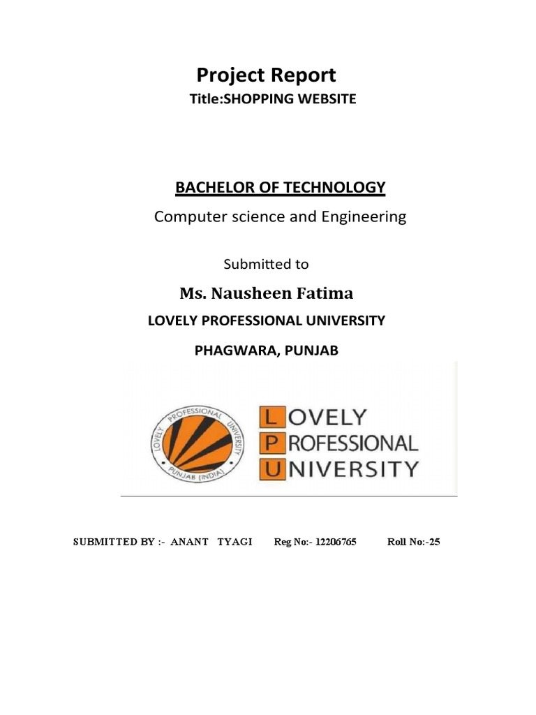 Shopping Website Using HTML and CSS | PDF