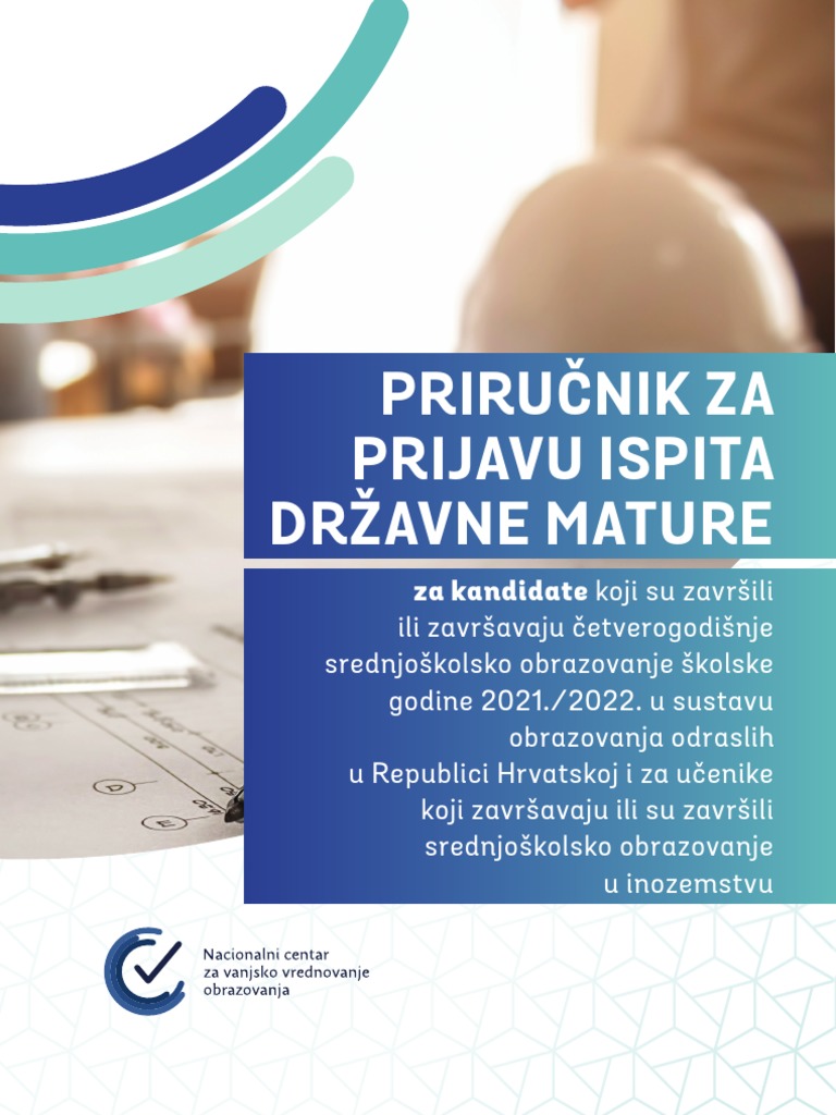 Prirucnik Za Prijavu Ispita Drzavne Mature Za Kandidate Iz Sustava ...