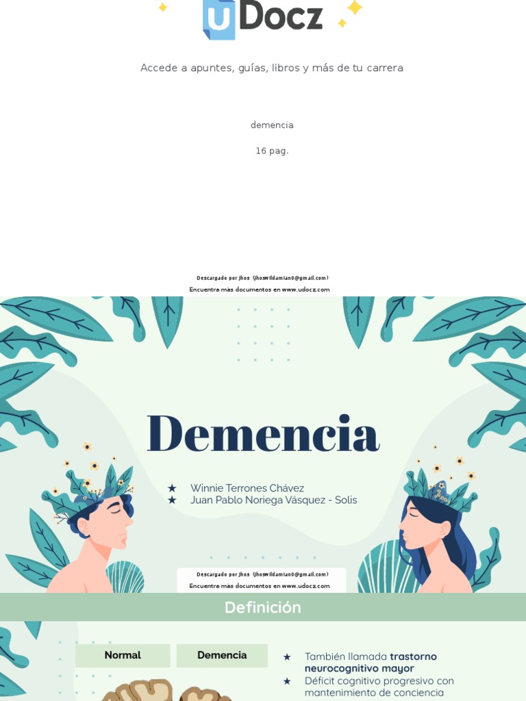 Demencia Pdf Demencia Enfermedad De Alzheimer