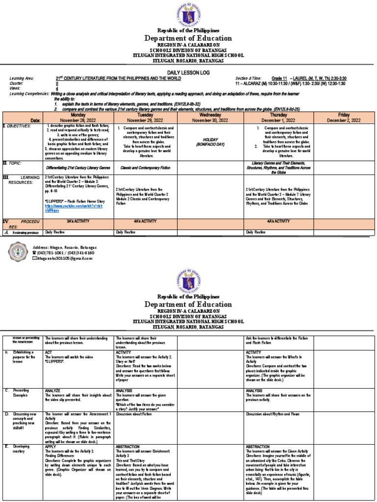 Department of Education: Republic of The Philippines | PDF | Learning ...