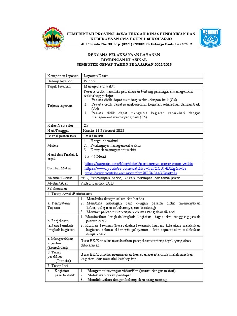 RPL Bimbingan Klasikal | PDF