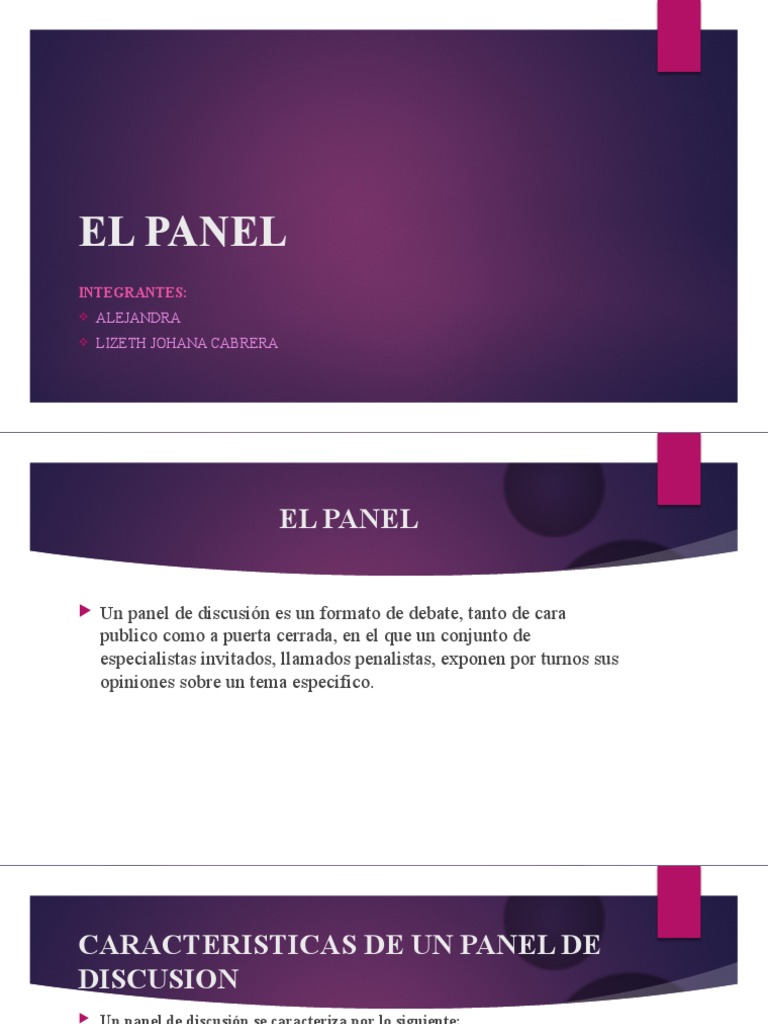 Panel de Discusión: Características y Ejemplo | PDF