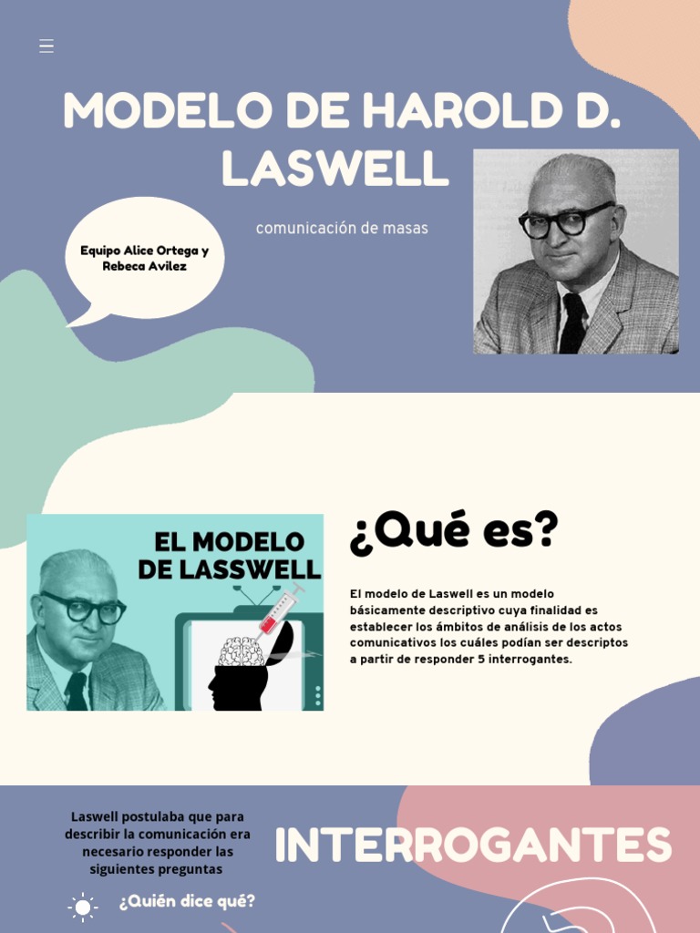 MODELO LASWELL | PDF | Comunicación | Conceptos psicologicos
