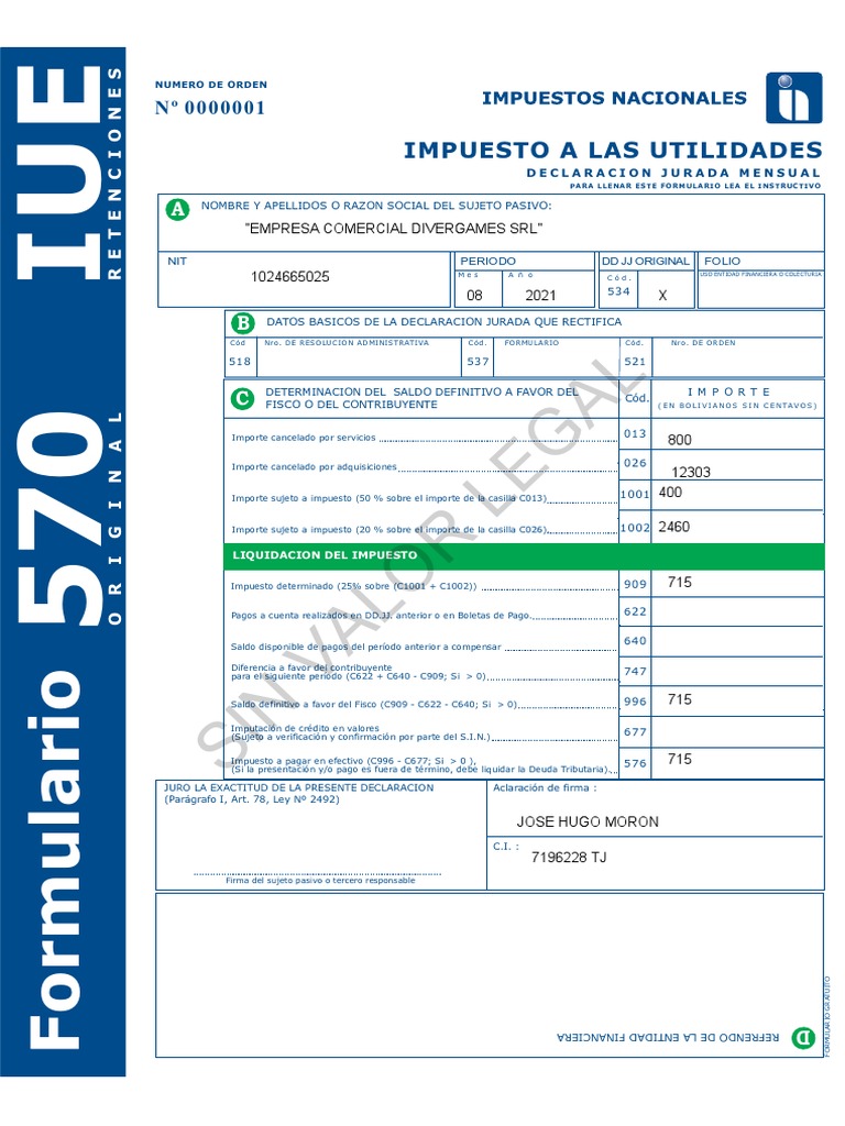 Form 570 | PDF | Impuestos | Gobernancia
