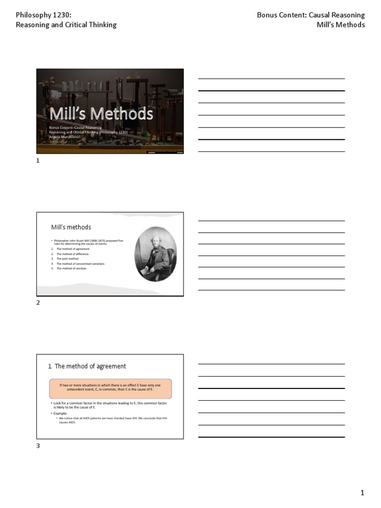 Lect19b Mills Method Slidespdf | PDF | Reason | Experiment