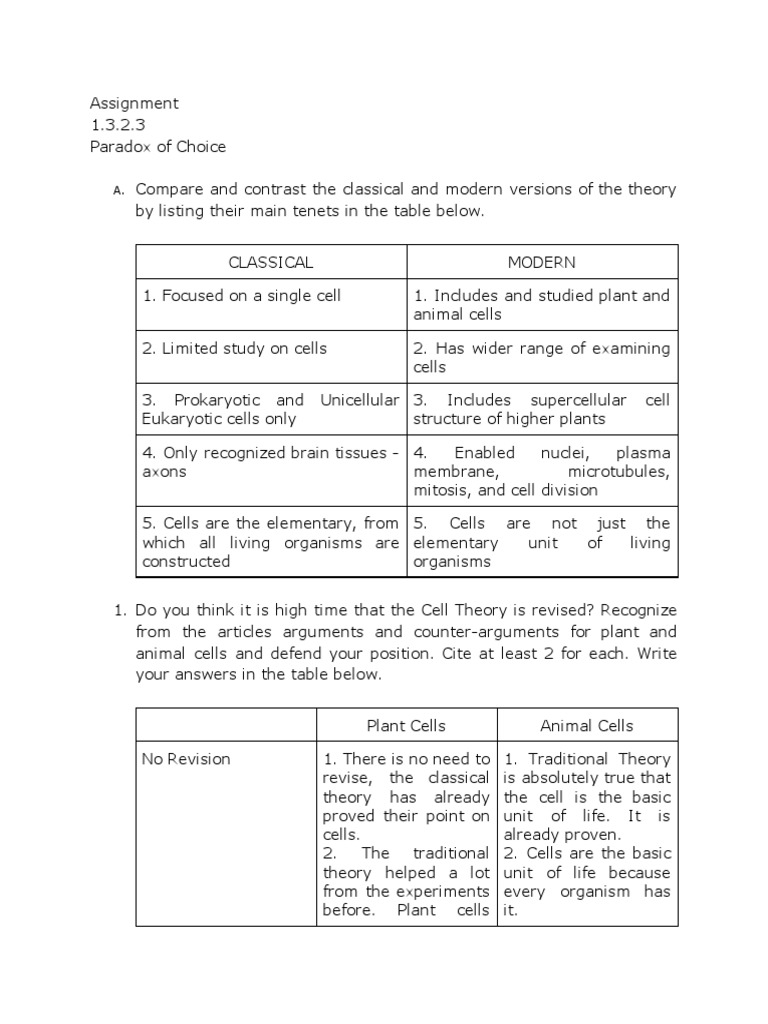 Paradox of Choice | PDF | Cell (Biology) | Mitosis
