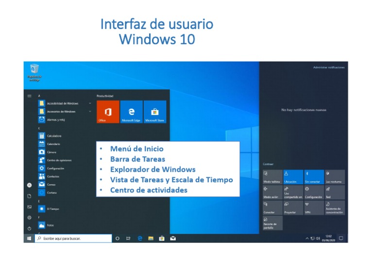 Elementos de La Interfaz de Usuario en Windows10 | PDF