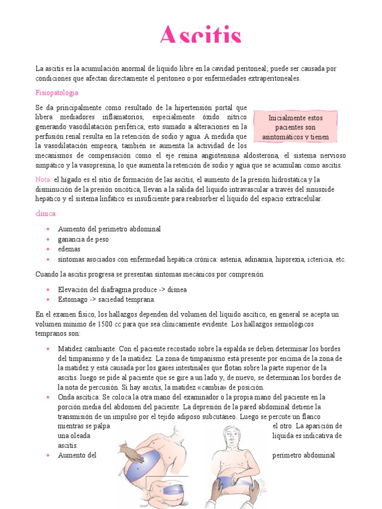 Ascitis | PDF | Especialidades Medicas | Medicina CLINICA