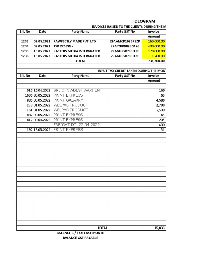 GST Working May 2022 | PDF | Invoice | Value Added Tax