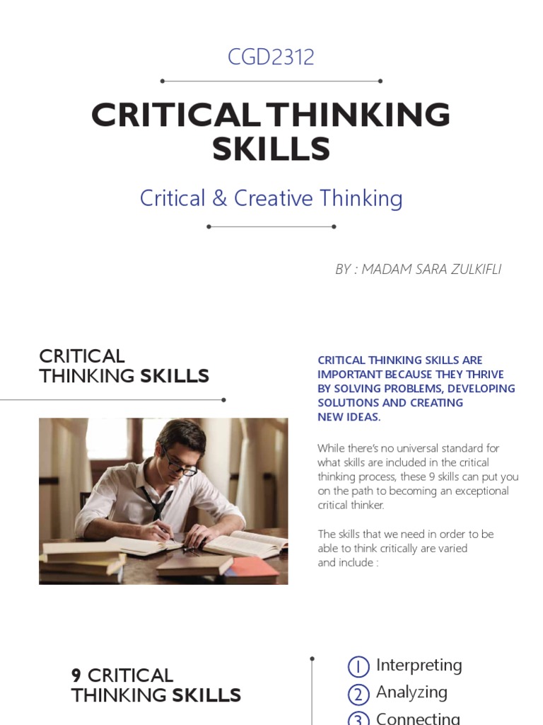 Critical Thinking Skills Overview | PDF | Critical Thinking | Thought
