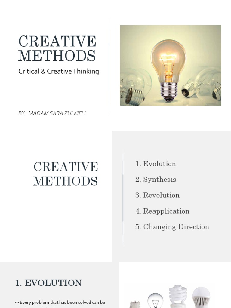 3.3 Creative Methods | PDF | Creativity | Cognitive Science