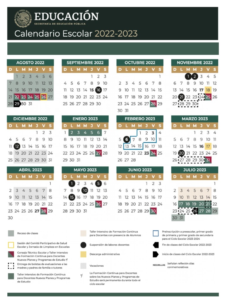 Calendario Escolar 22-23 | PDF