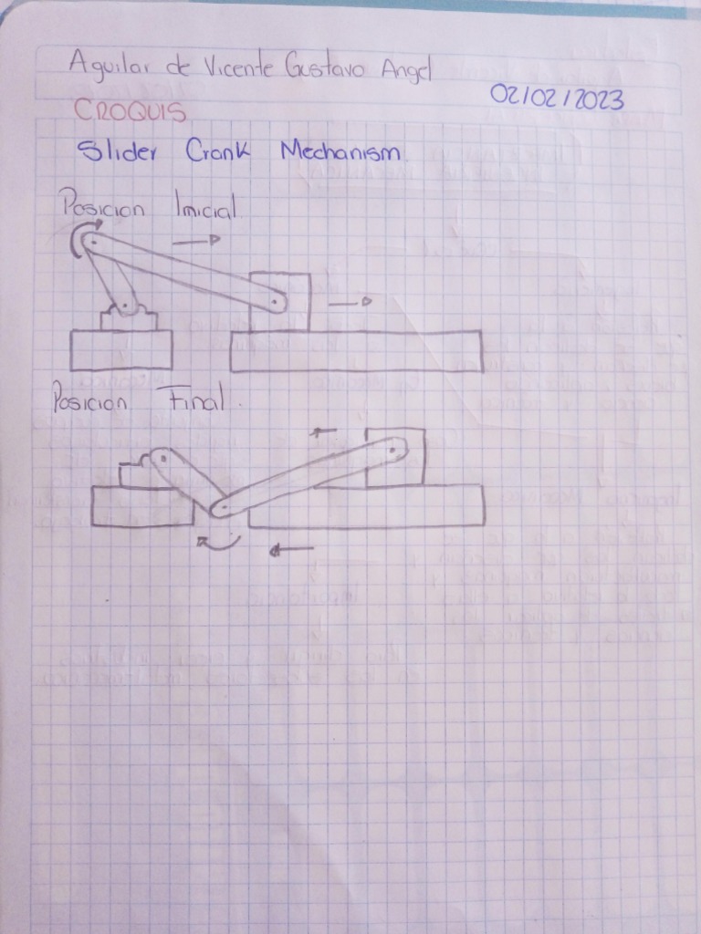Croquis de Sistema Biela Manivela Corredera | PDF