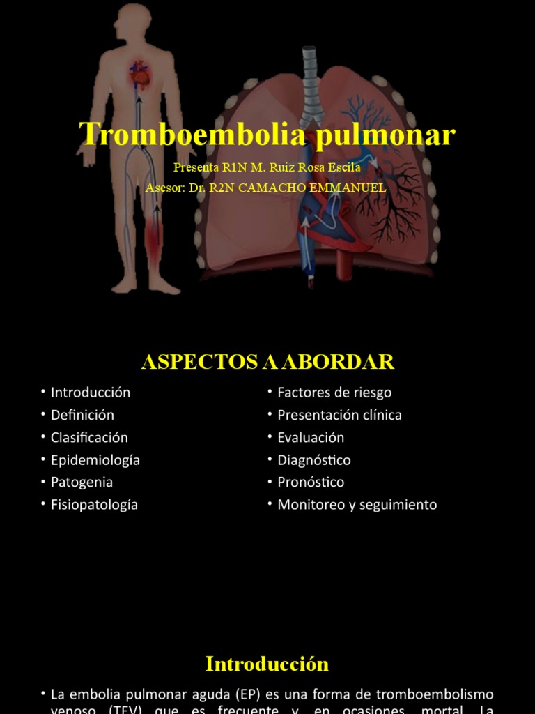 Tromboembolia pulmonar jm | PDF | Hipertensión | Medicina CLINICA