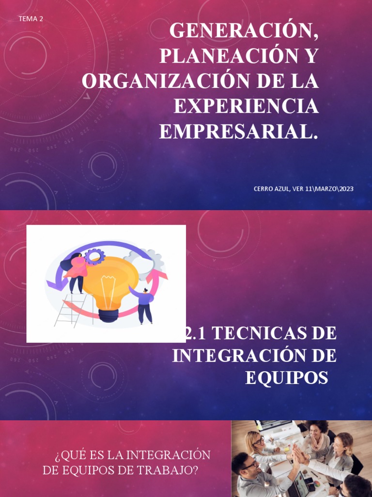 EXPOSICION Innovación y Emprendedurismo TEMA 2 | PDF | Planificación | Gestión de recursos humanos