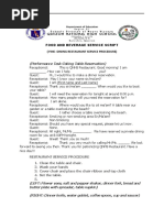 SCRIPT FBS Sequence ROOM SERVICE | PDF | Eating Behaviors Of Humans | Food And Drink