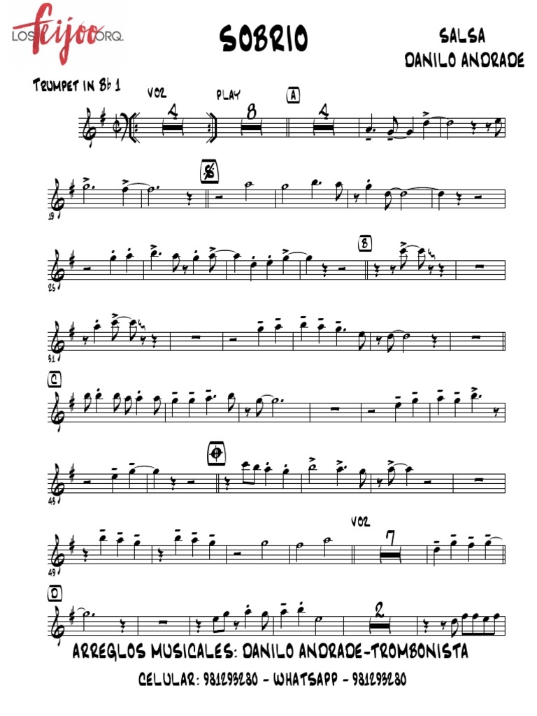 SOBRIO - Trumpet in BB 1 | PDF