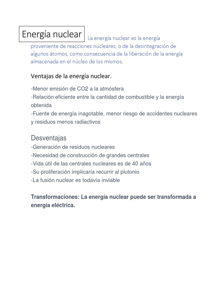 La Energía Nuclear | PDF